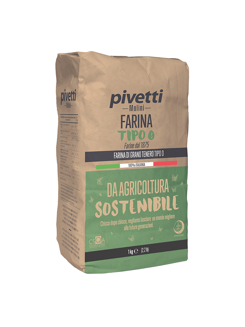 Type 0 flour from sustainable farming - Molini Pivetti